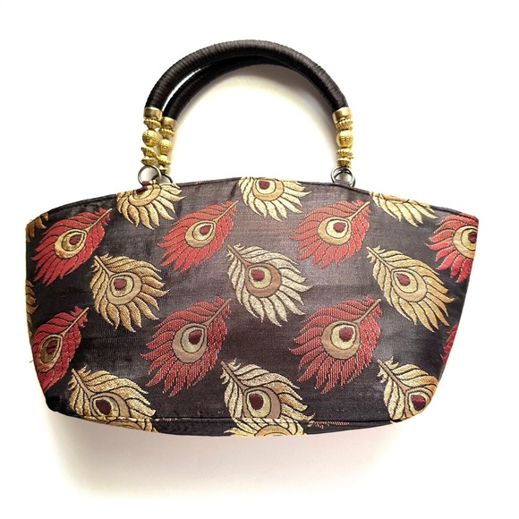 India | Bags | Silk Brocade Handbag | Poshmark